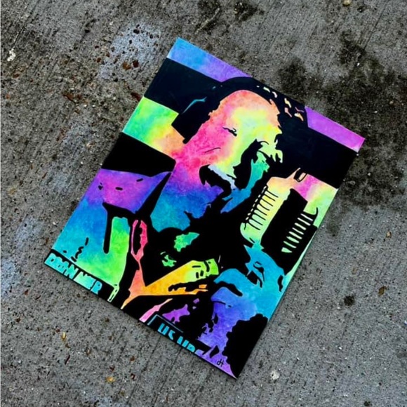 Art | Neon Watercolor Robin Williams Painting | Poshmark